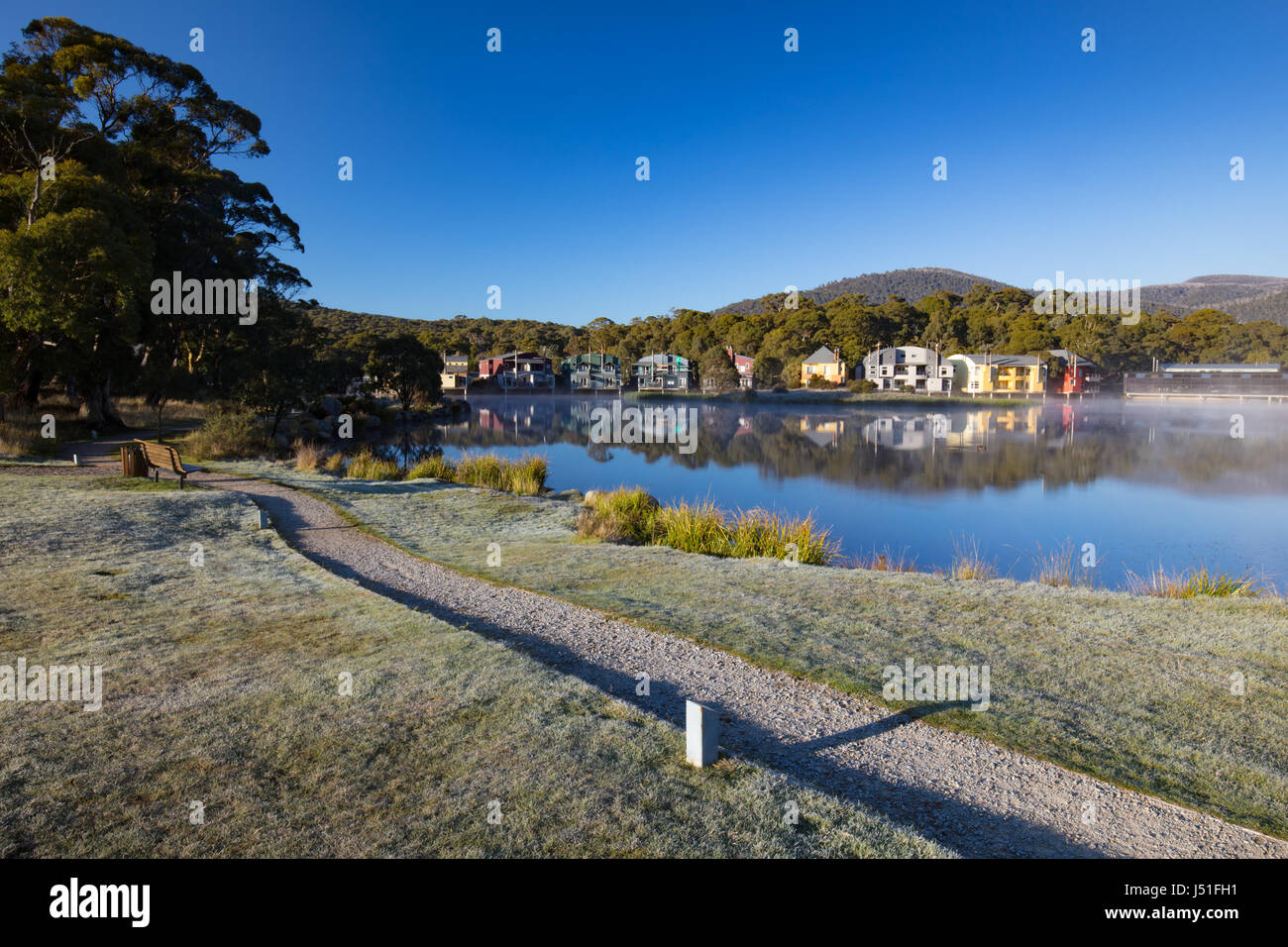 Morning at Lake Crackenback Stock Photo - Alamy