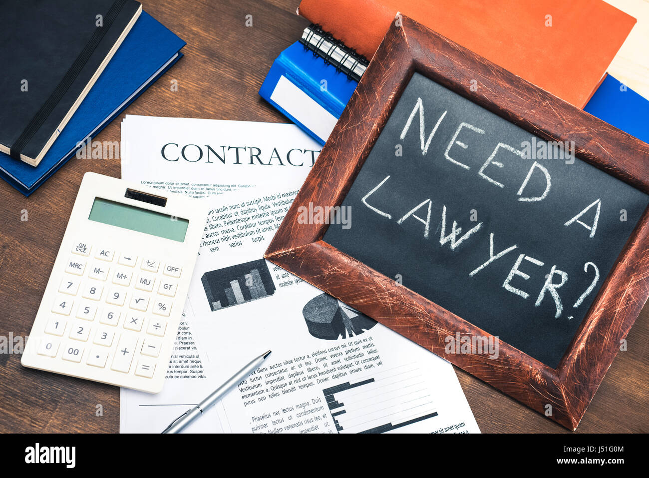 law concept. different objects of lawyer Stock Photo - Alamy
