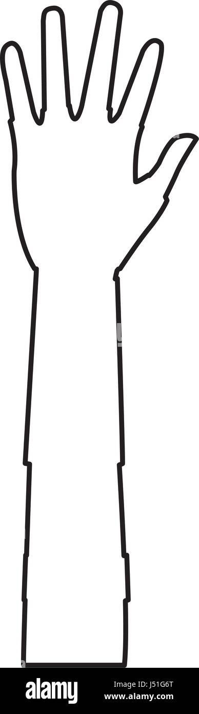 man's open hand isolated on white Stock Vector Image & Art - Alamy