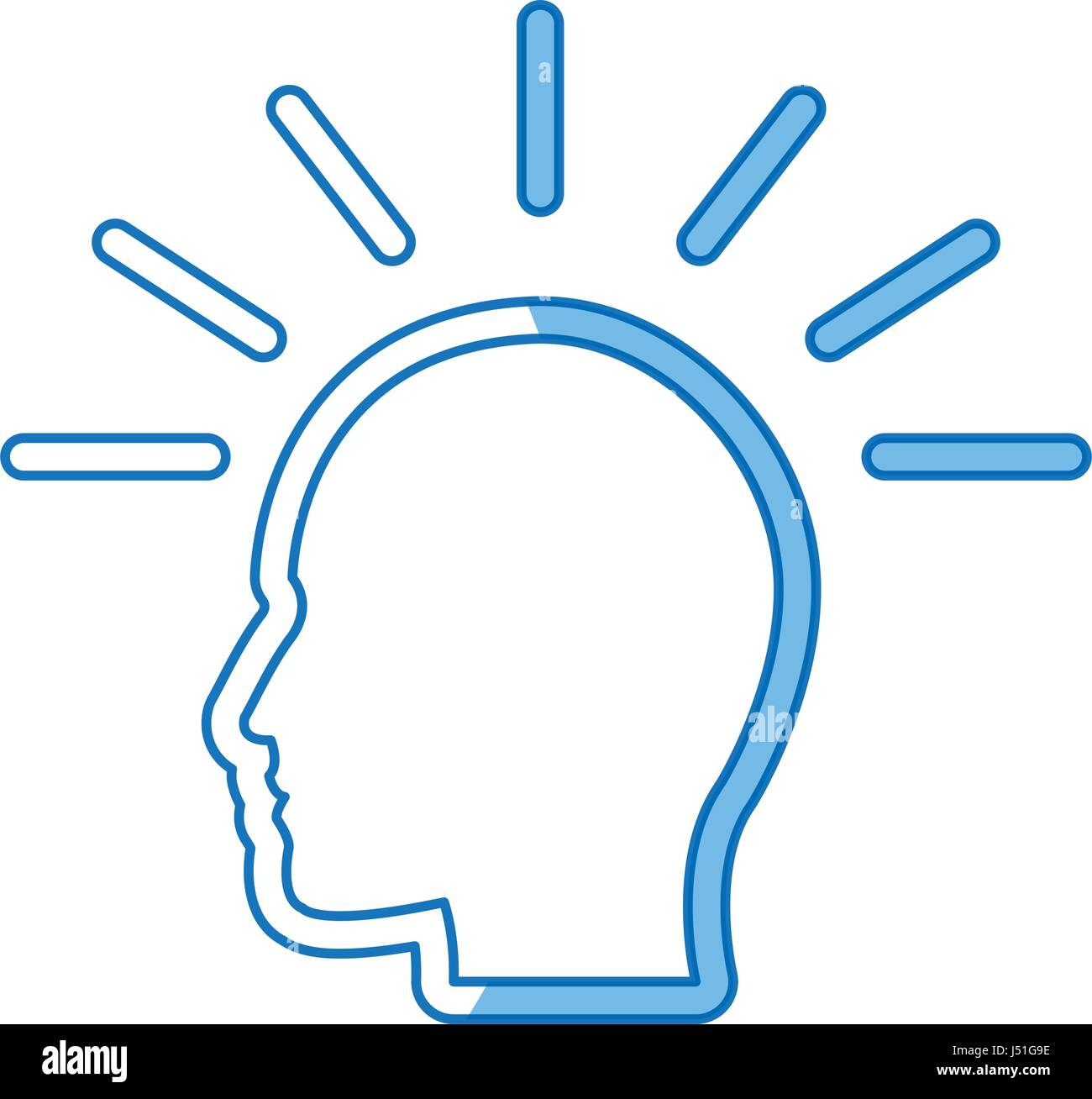 Illustration of an isolated long shadow male head with a male head ...