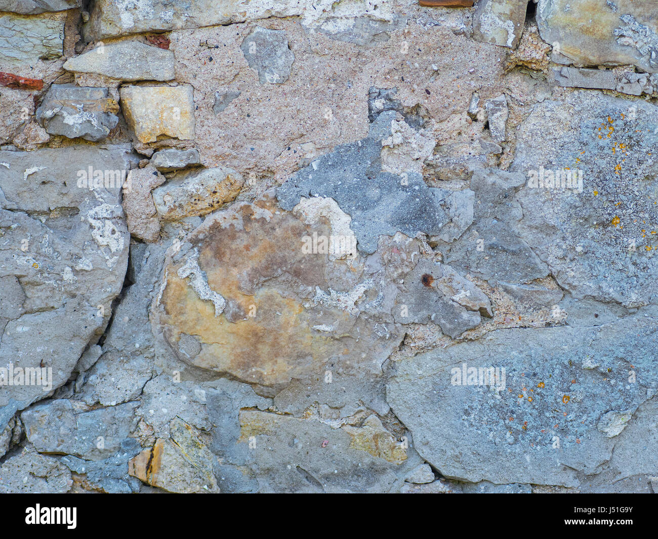 The texture of the medieval stone wall Stock Photo - Alamy