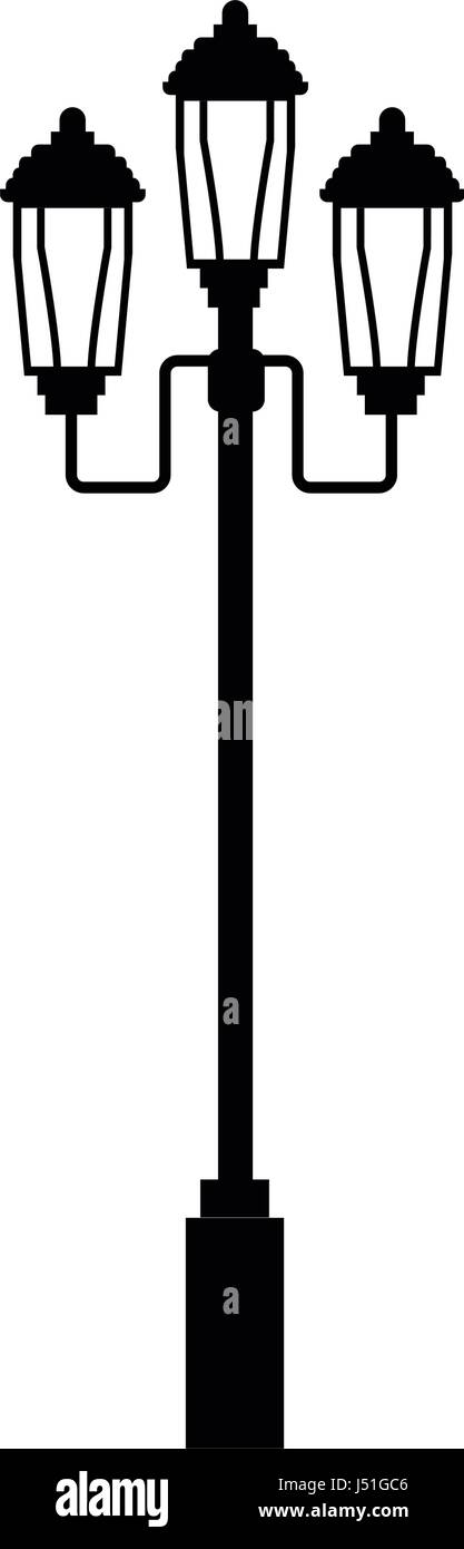 pictogram lamp post light street Stock Vector Image & Art - Alamy