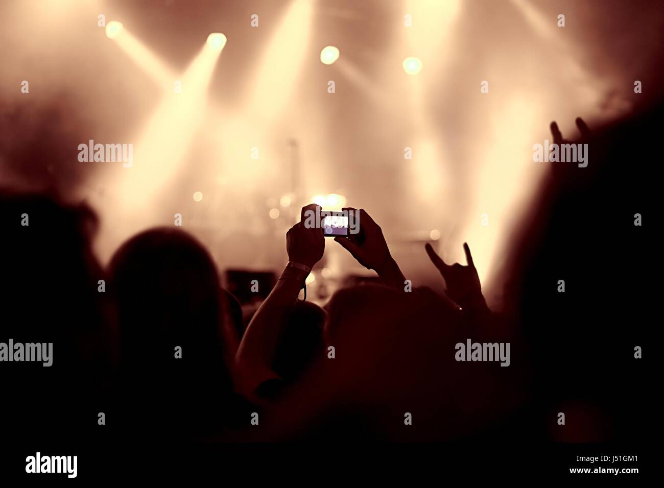 Concert Crowd View Stock Photo - Alamy