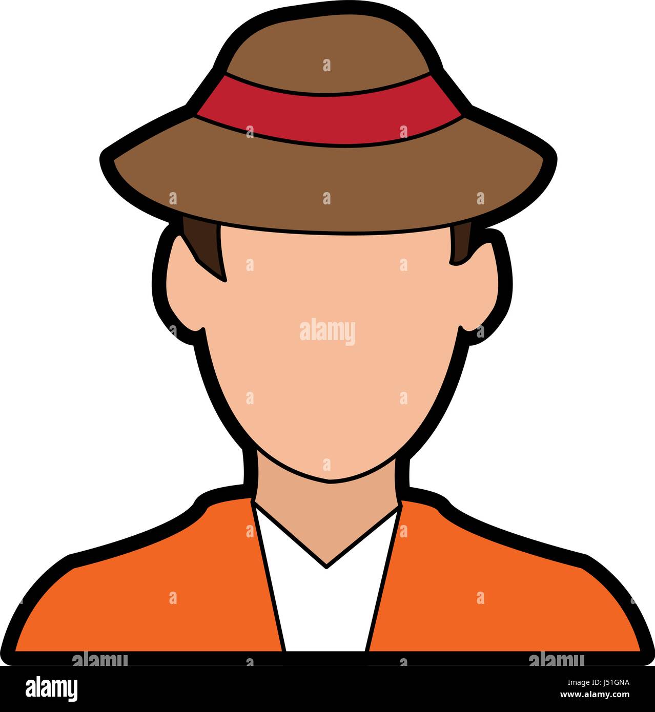 faceless man wearing hat icon image Stock Vector Image & Art - Alamy