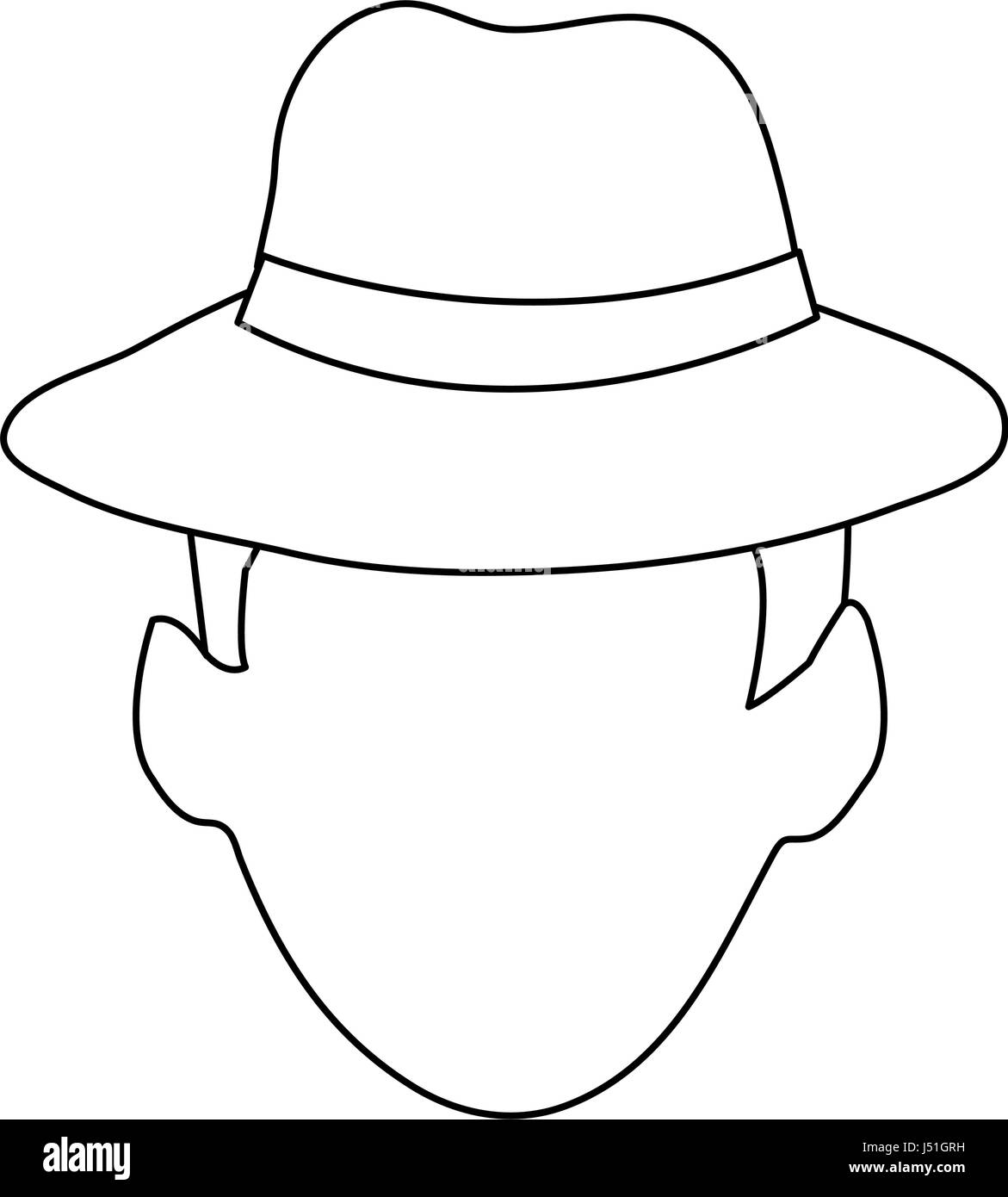 Man avatar hat person Black and White Stock Photos & Images - Alamy