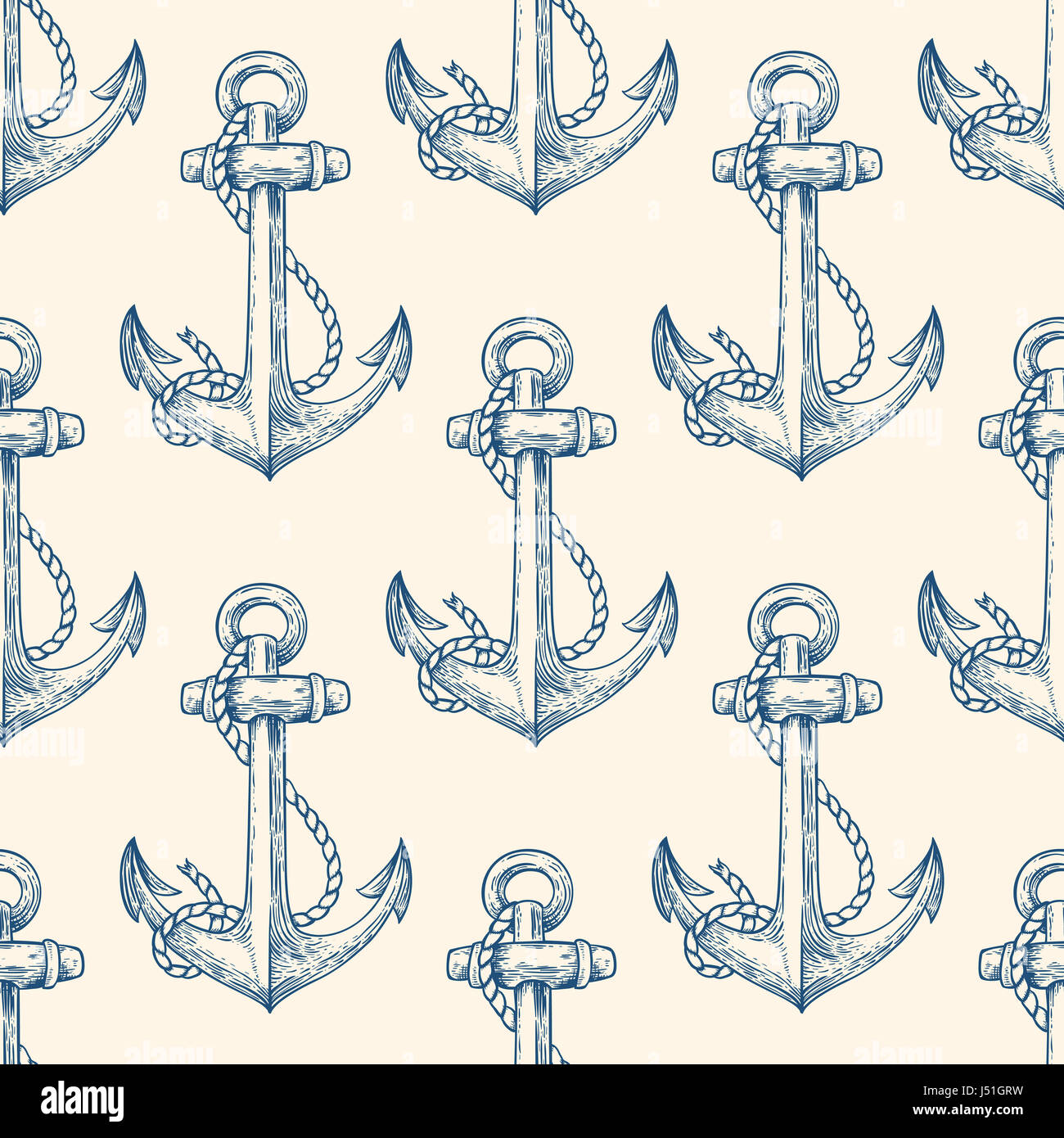 Seamless wallpaper sea anchors hi-res stock photography and images - Alamy