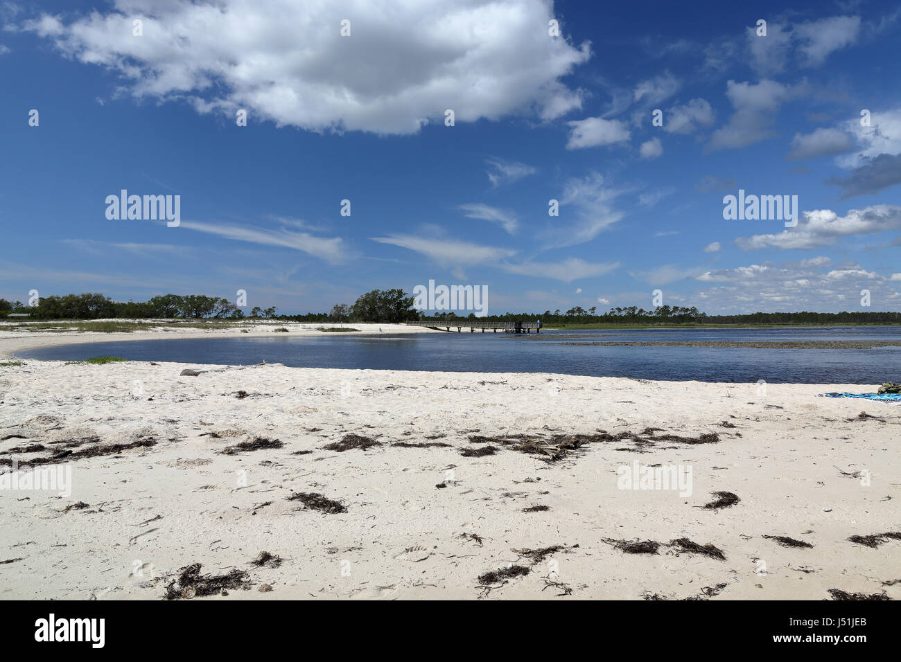 Cove on a sandy beach on the Gulf of Mexico Coast in Florida Stock ...