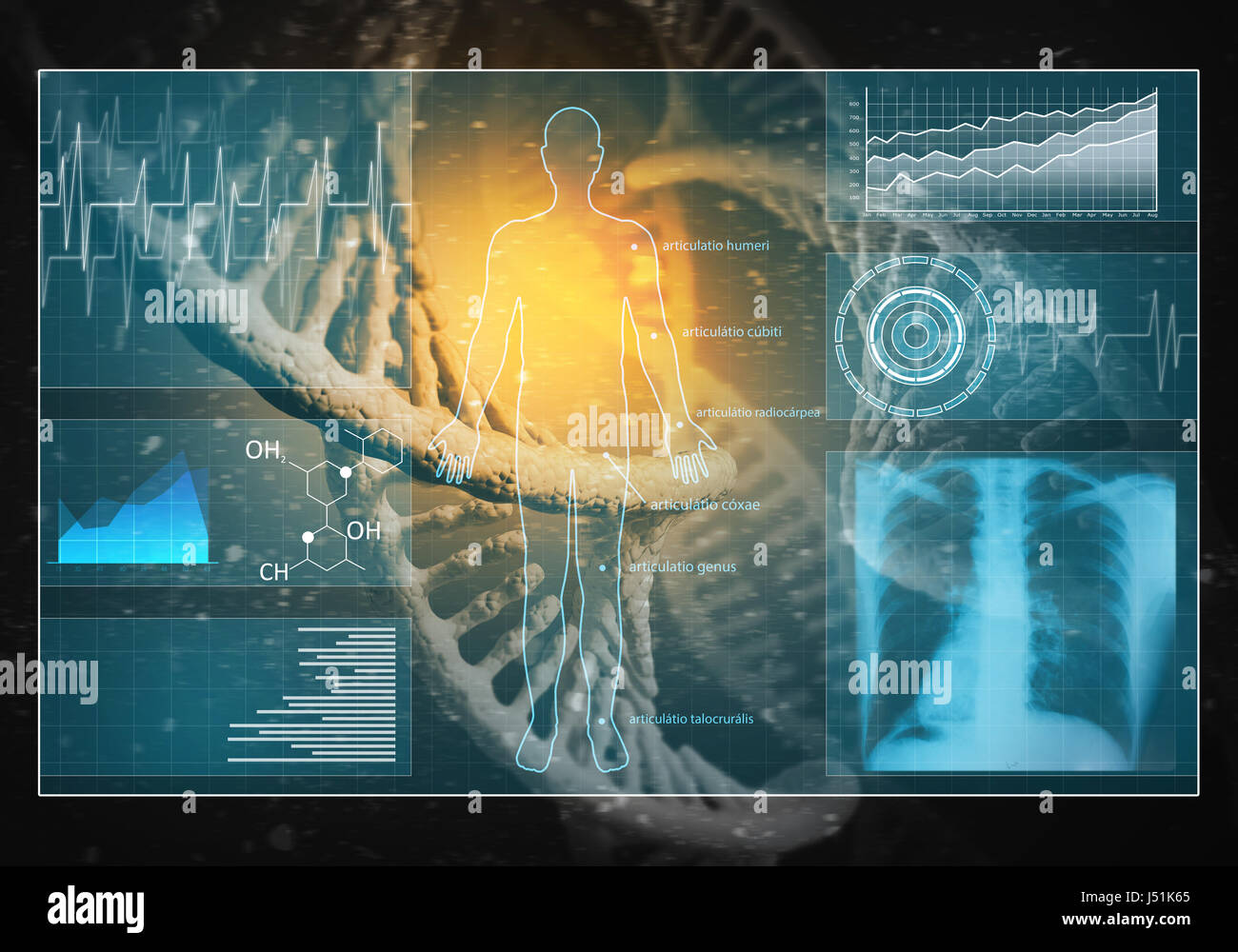 Medicine user interface Stock Photo - Alamy