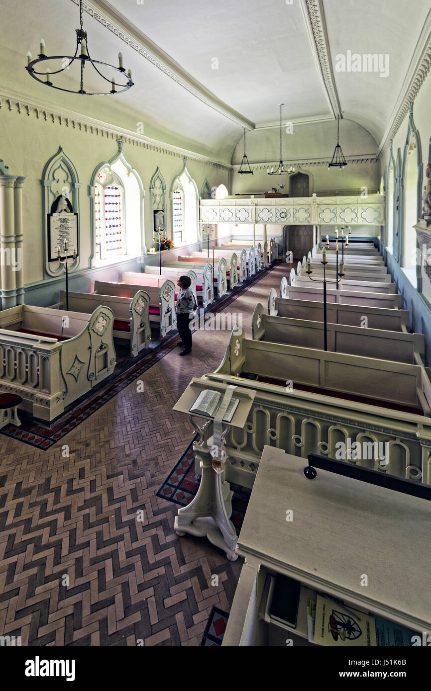 Shobdon Church in Herefordshire, is a dascinating church with bright ...