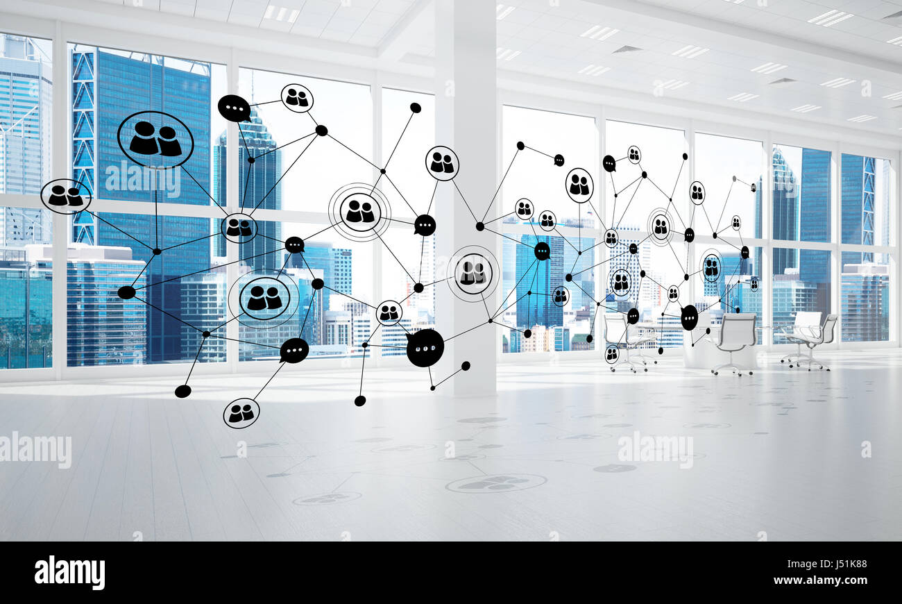 Networking and wireless connection as concept for effective modern ...