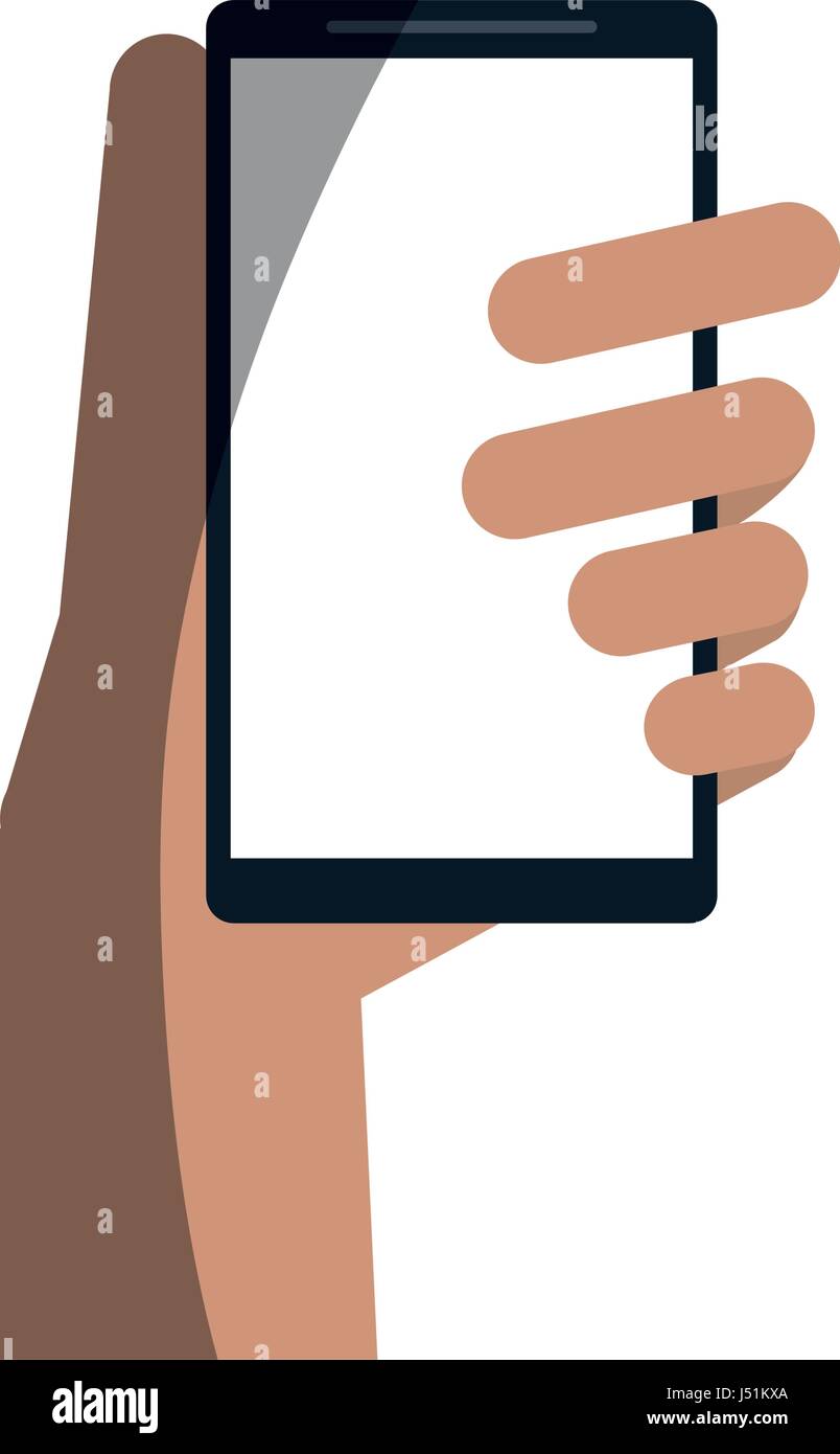 hand holding cellphone icon image Stock Vector Image & Art - Alamy