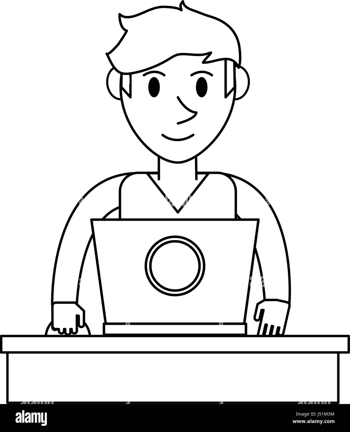 person using laptop computer icon image Stock Vector Image & Art - Alamy