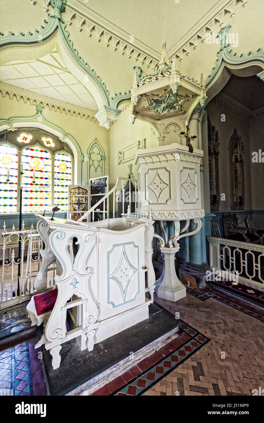 Shobdon Church in Herefordshire, is a dascinating church with bright ...