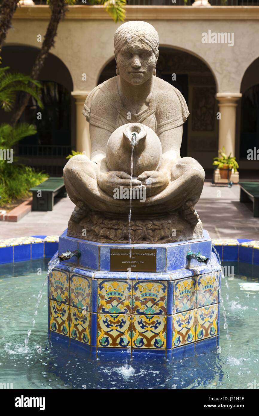 Aztec Woman of Tehuantepec, outdoor 1935 fountain and sculpture by ...