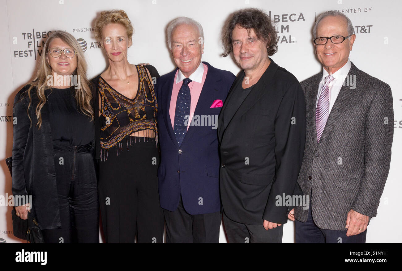 NEW YORK, NY - APRIL 26, 2017: (L-R) Guest, Janet Mc Teer, Christopher ...