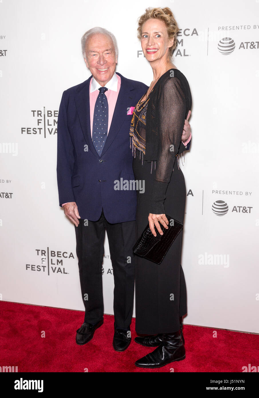 NEW YORK, NY - APRIL 26, 2017: Christopher Plummer and Janet McTeer ...