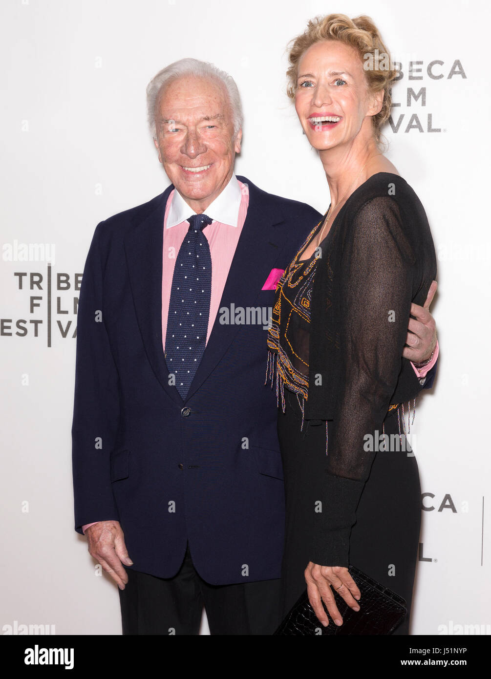 NEW YORK, NY - APRIL 26, 2017: Christopher Plummer and Janet McTeer ...