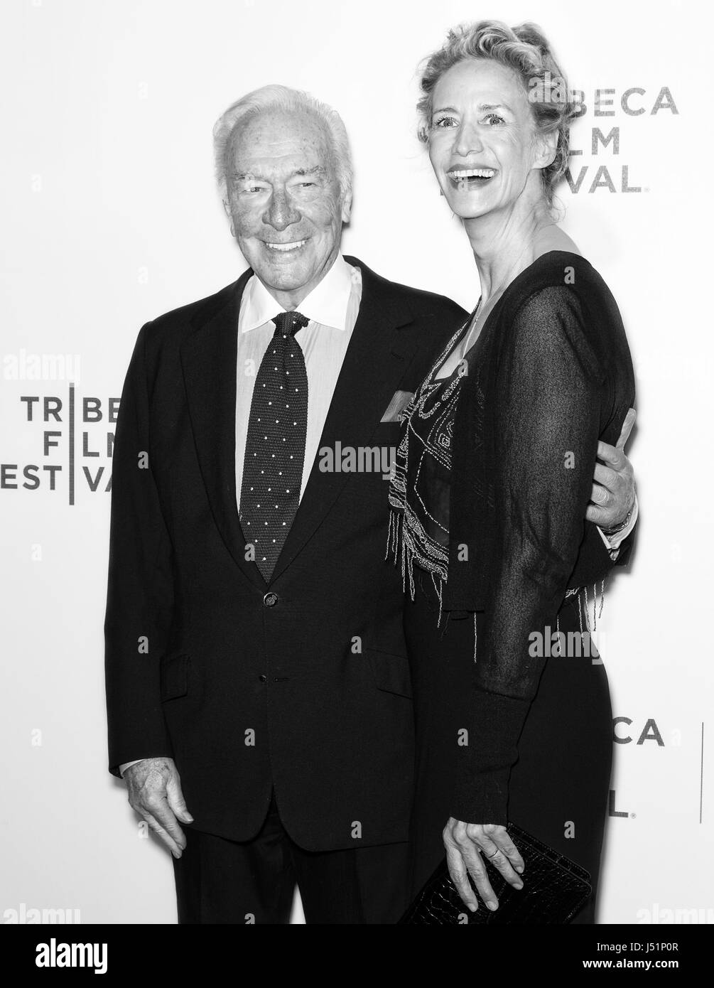 NEW YORK, NY - APRIL 26, 2017: Christopher Plummer and Janet McTeer ...