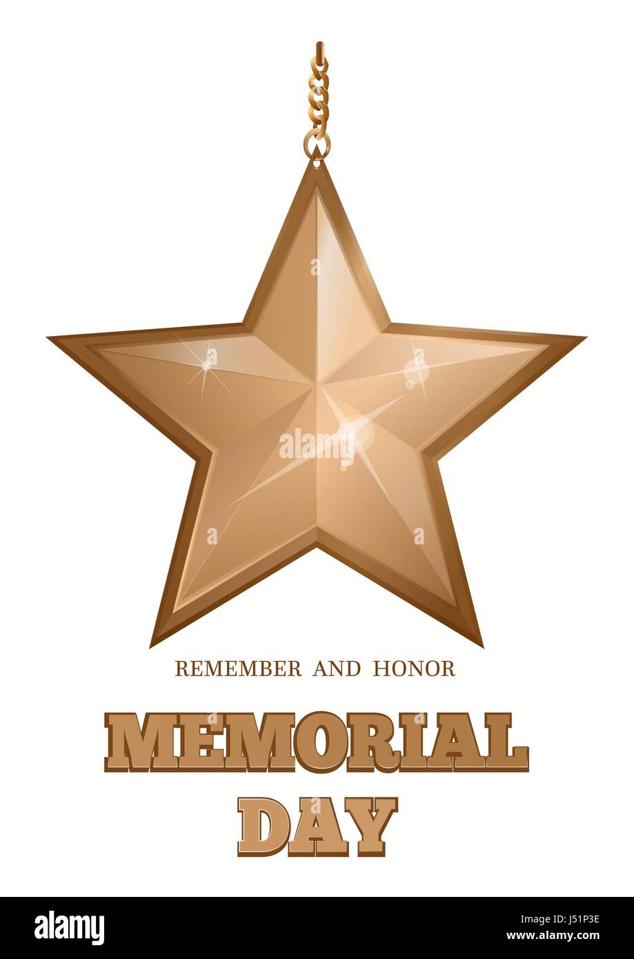 Gold star memorial sign Stock Vector Images - Alamy