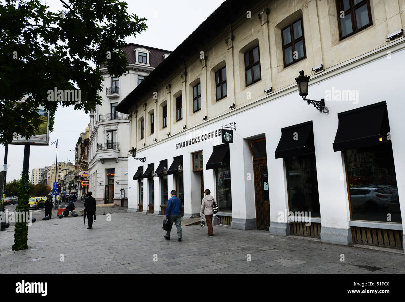 Starbucks coffee in Bucharest's old quarter Stock Photo - Alamy