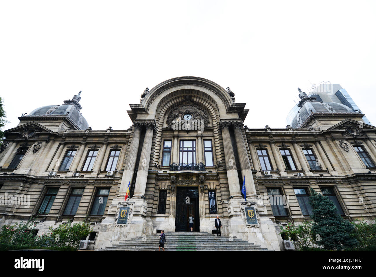 The CEC palace building in Bucharest, built in 1900 and situated on ...