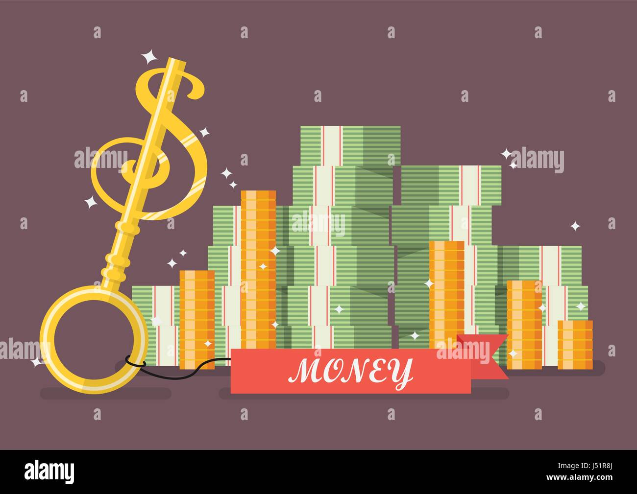 Key to money. Business success concept Stock Vector Image & Art - Alamy