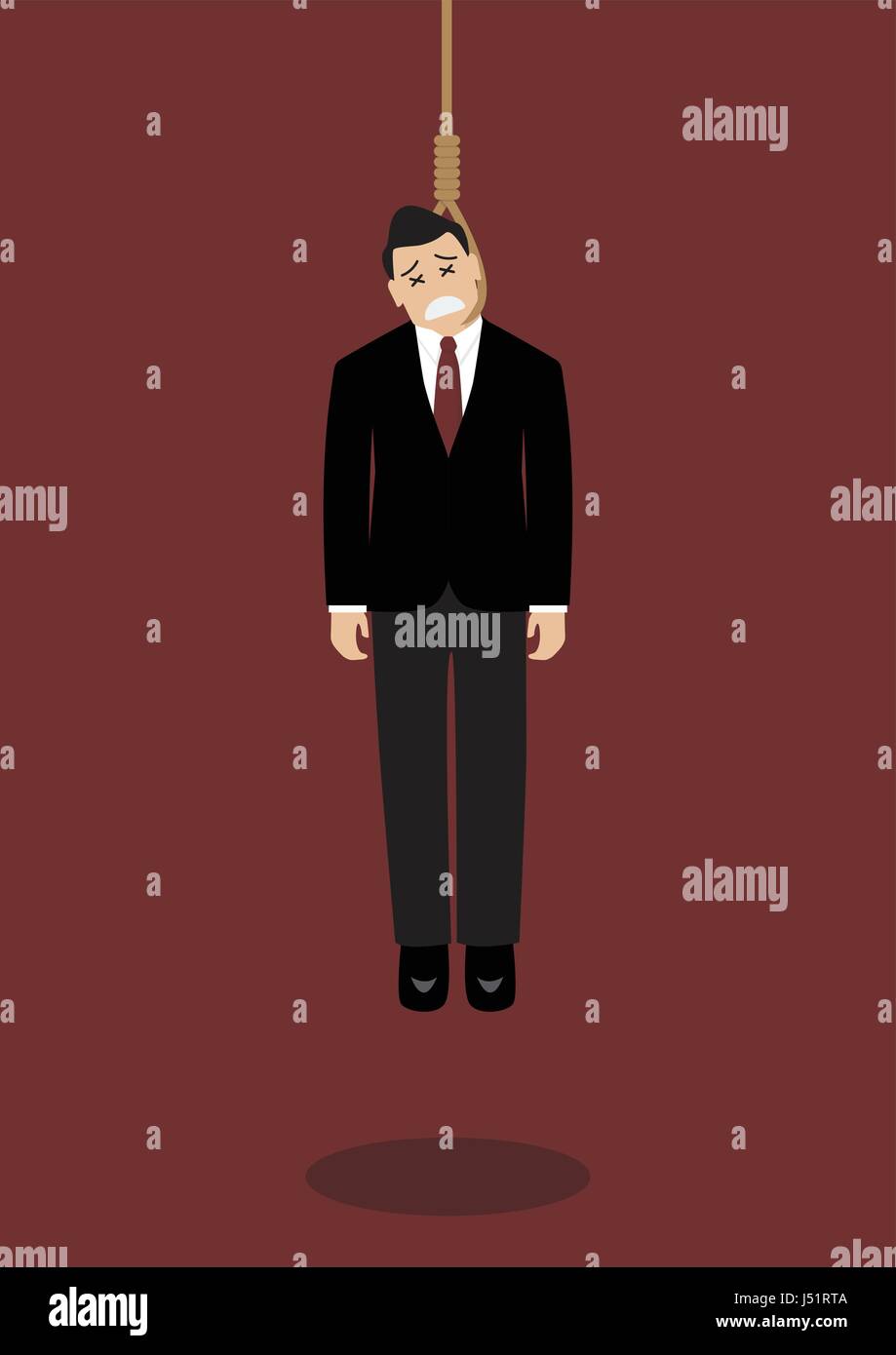 Cartoon illustration business man hanging hi-res stock photography and ...