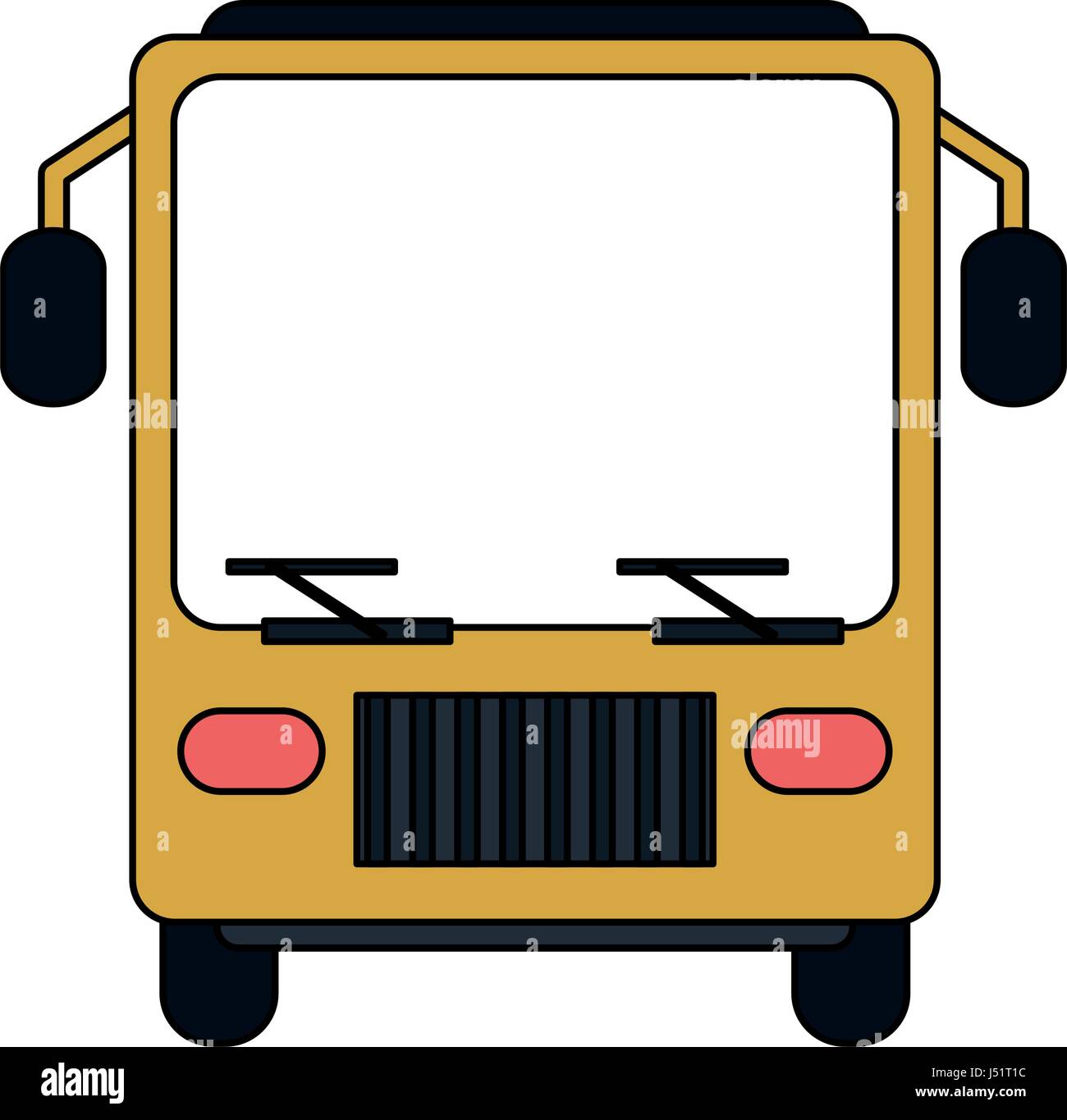 color image front view public service bus Stock Vector Image & Art - Alamy
