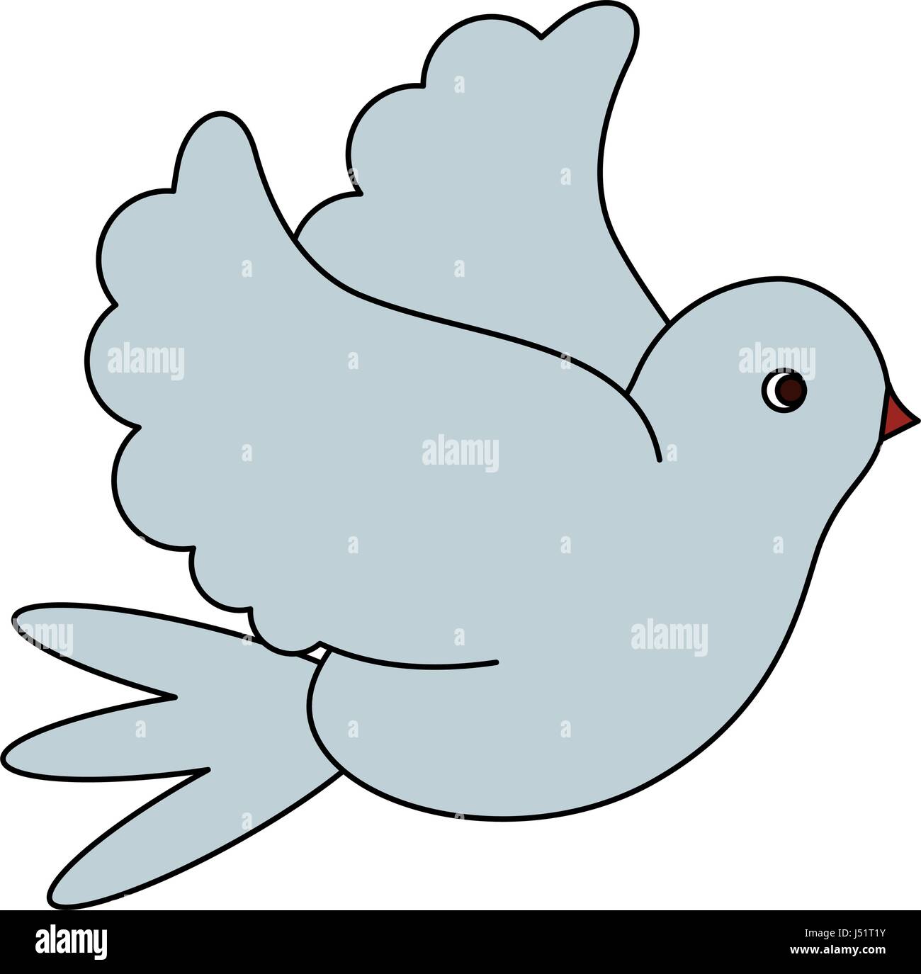 color image side view dove bird flying Stock Vector Image & Art - Alamy