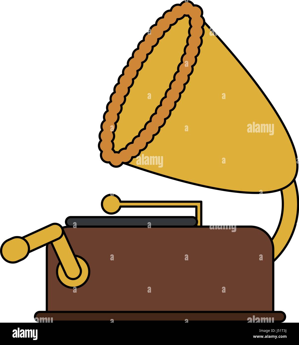 color image old gramophone musical sound icon Stock Vector Image & Art ...