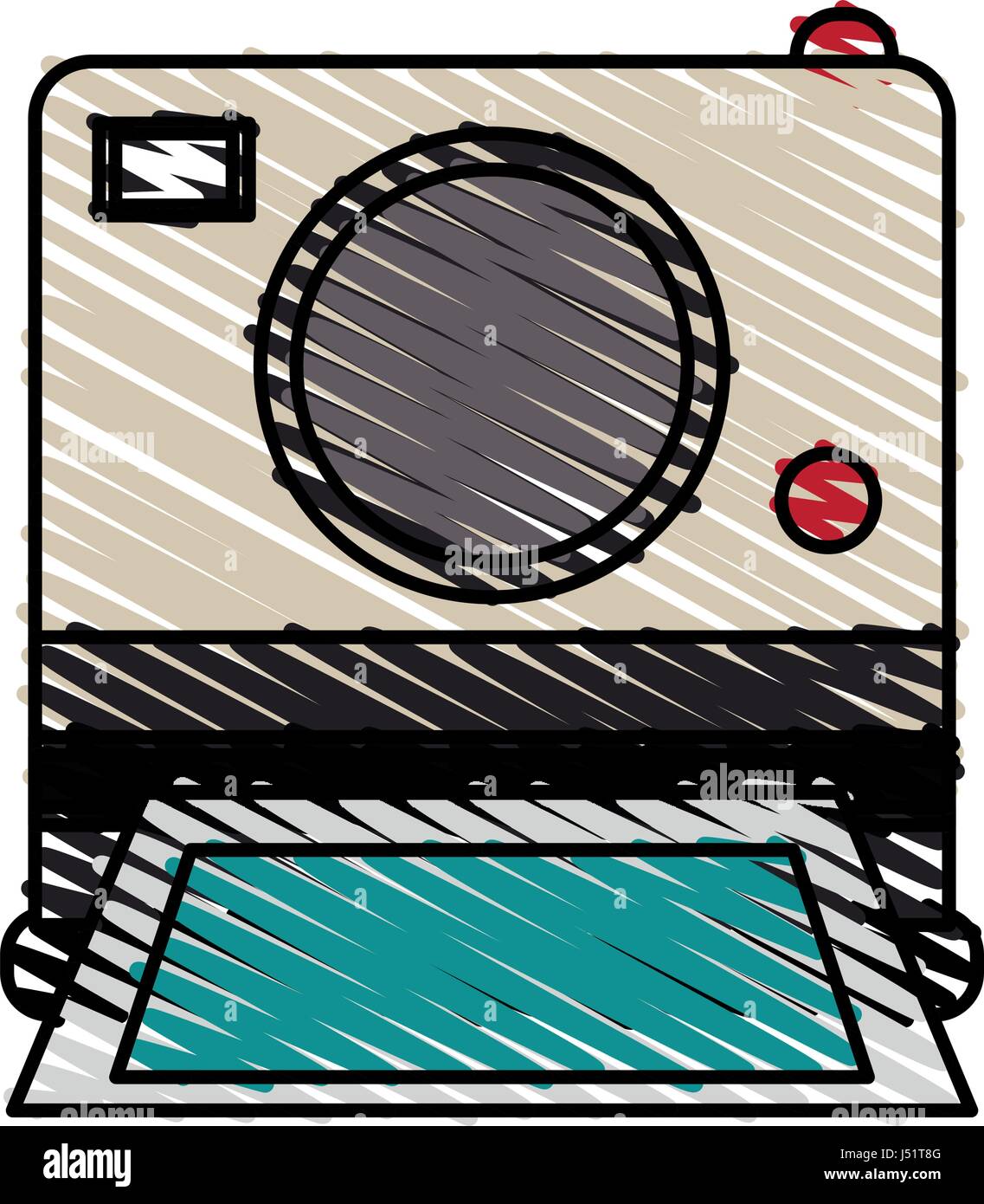 color crayon stripe image instant photo camera Stock Vector Image & Art ...