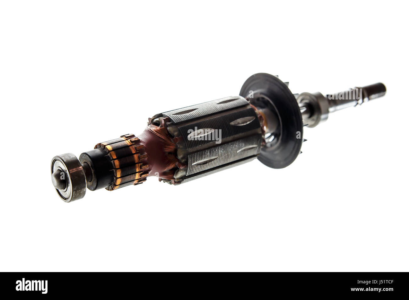 Rotor of high-speed electric motor. Isolated on white background Stock ...