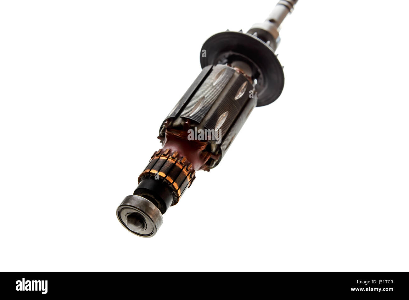 Rotor of high-speed electric motor. Isolated on white background Stock ...