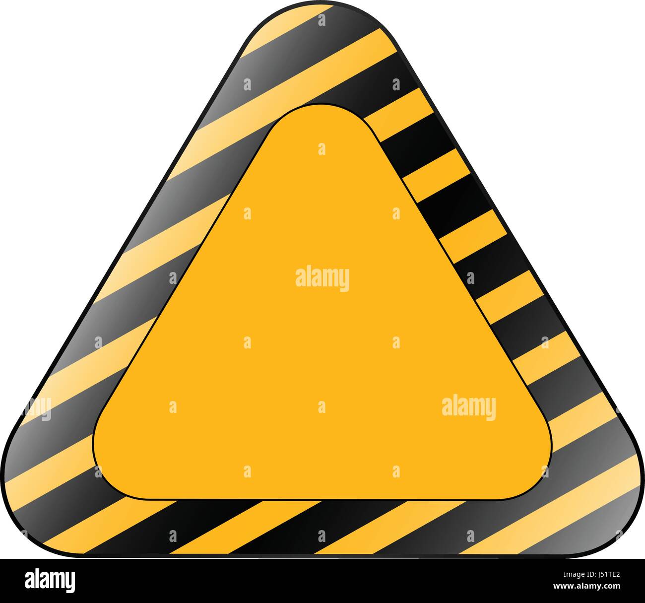 Yellow triangle road sign isolated on white Stock Vector Image & Art - Alamy
