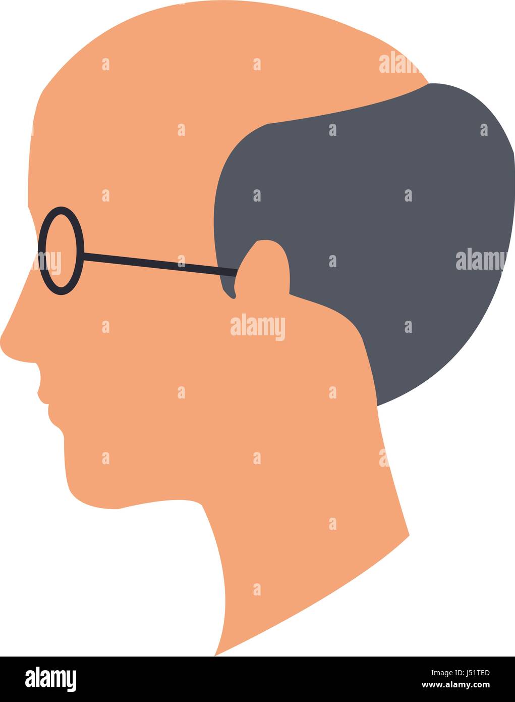 profile head man bald glasses avatar Stock Vector Image & Art - Alamy