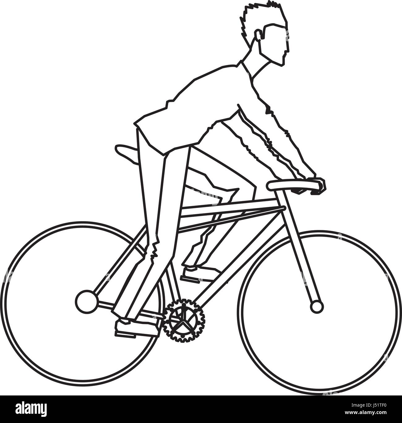 guy rider bike transport outline Stock Vector Image & Art - Alamy
