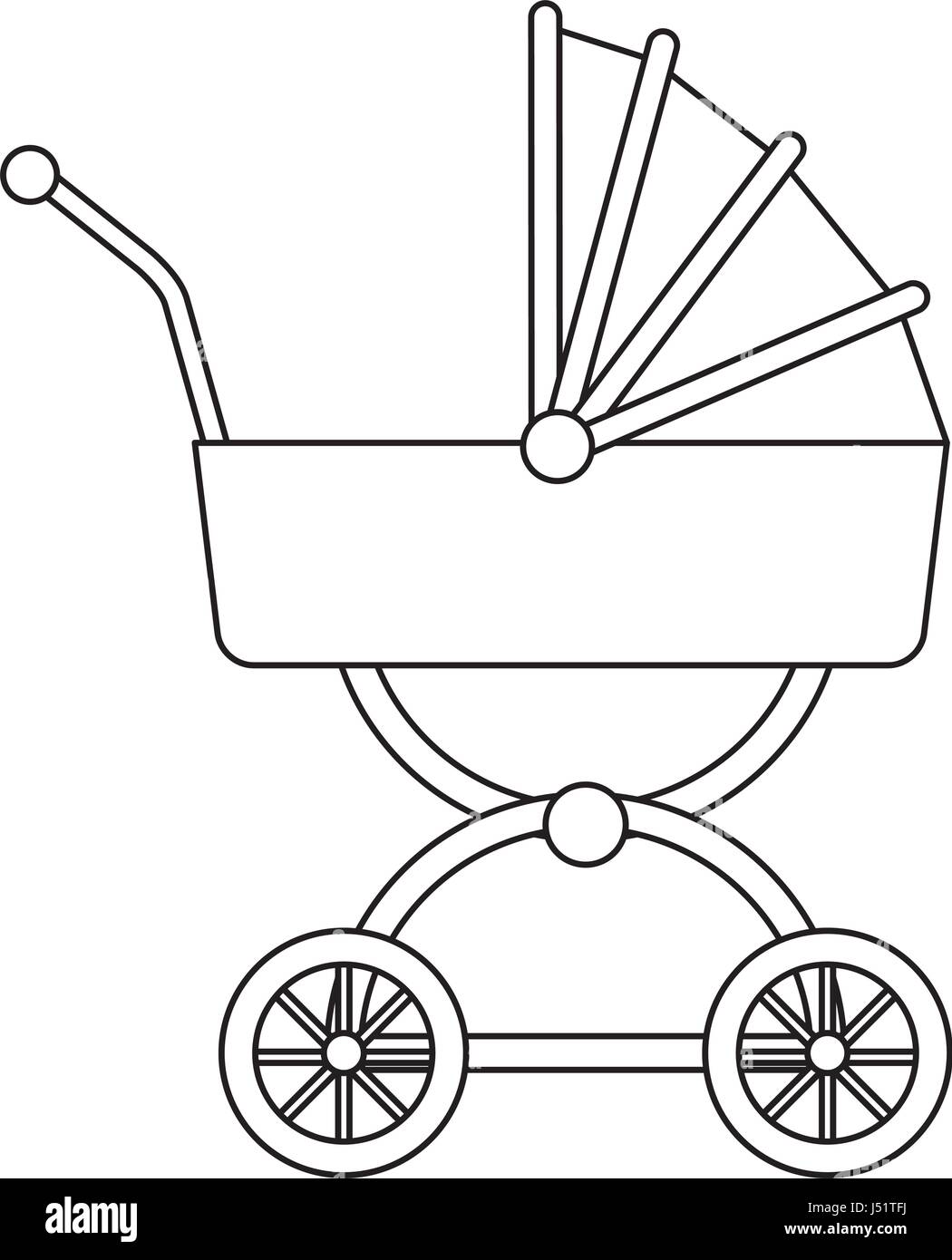baby carriage wheel decoration outline Stock Vector Image & Art - Alamy