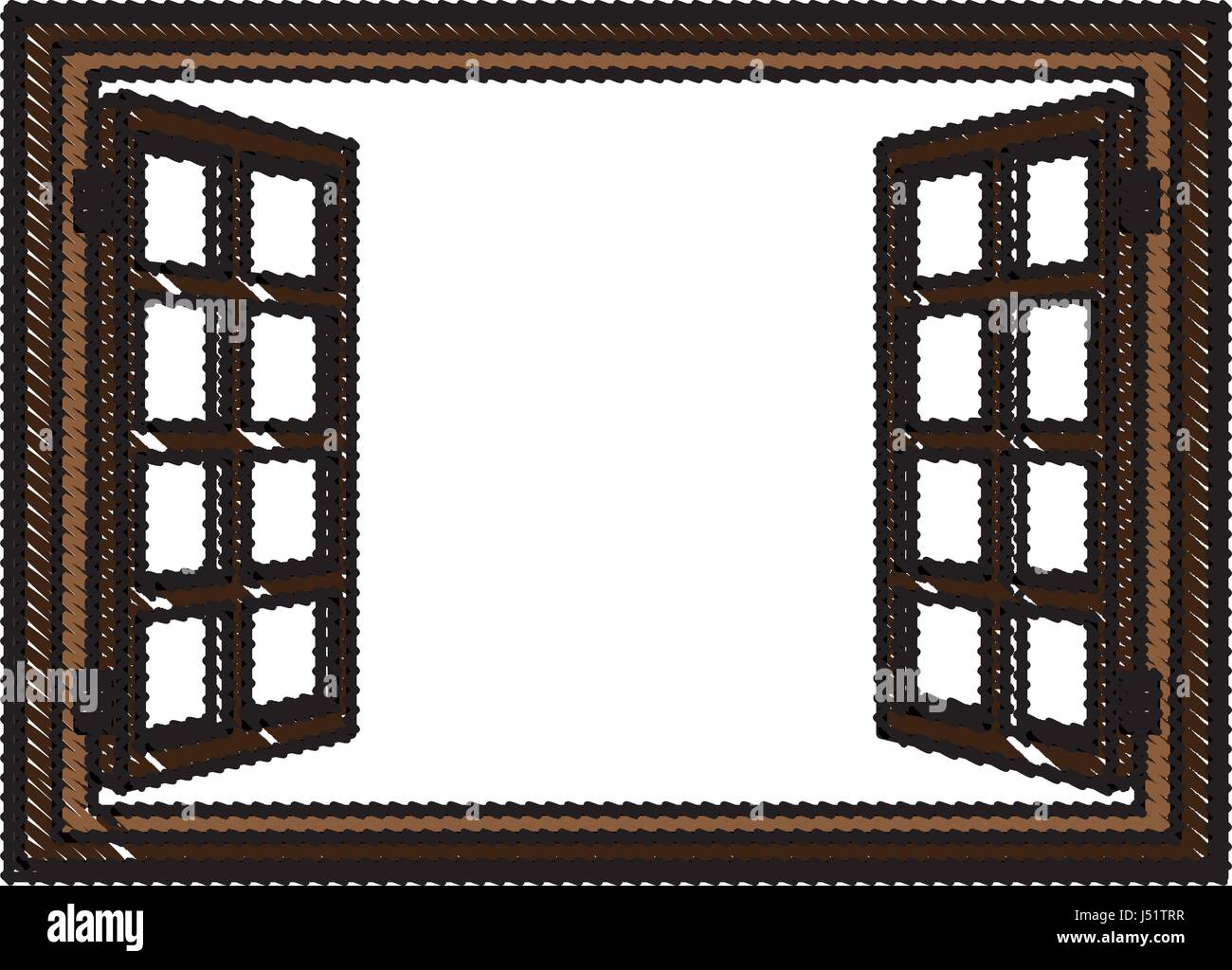 open window frame wooden image Stock Vector Image & Art - Alamy