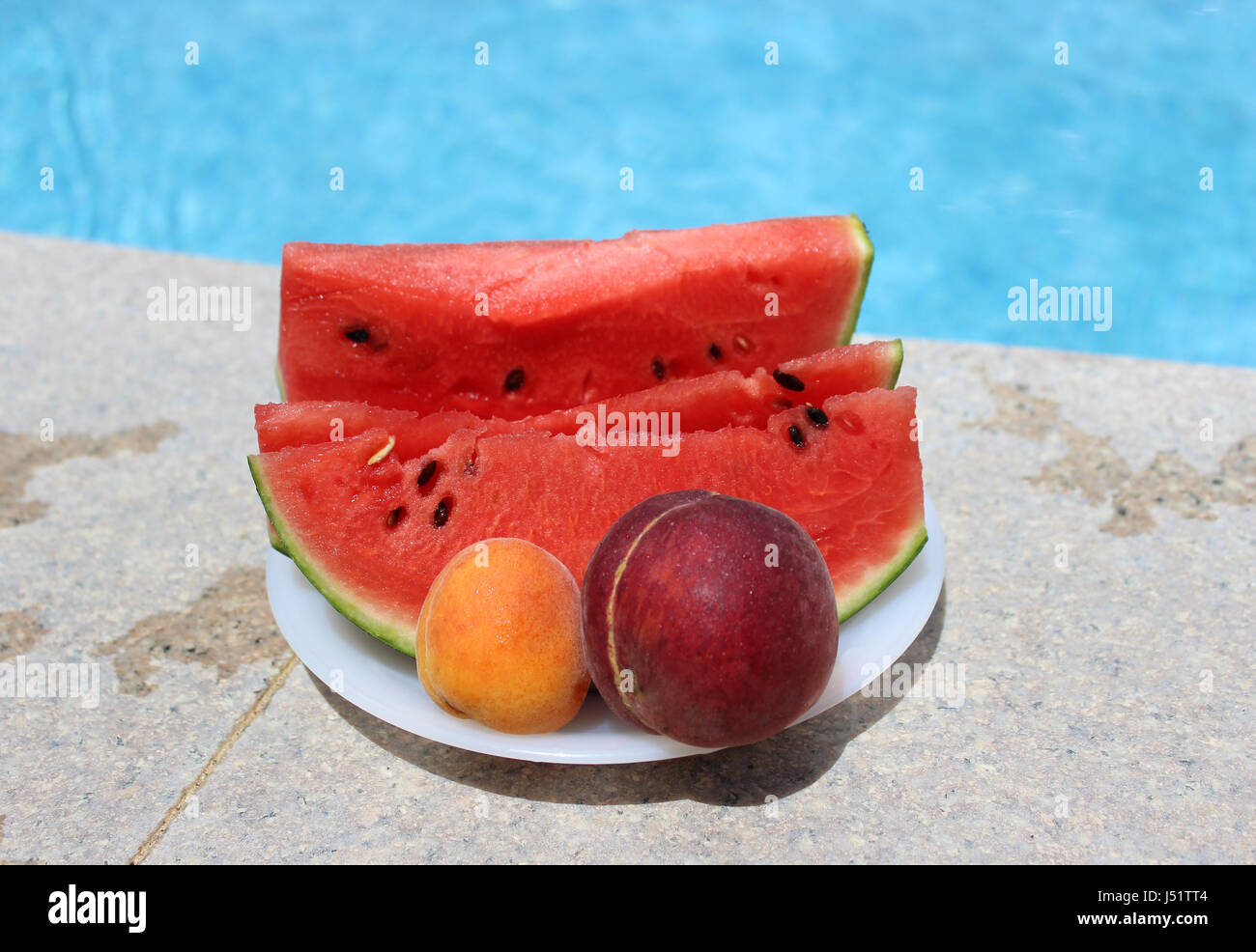 Fruits by the pool Stock Photo - Alamy