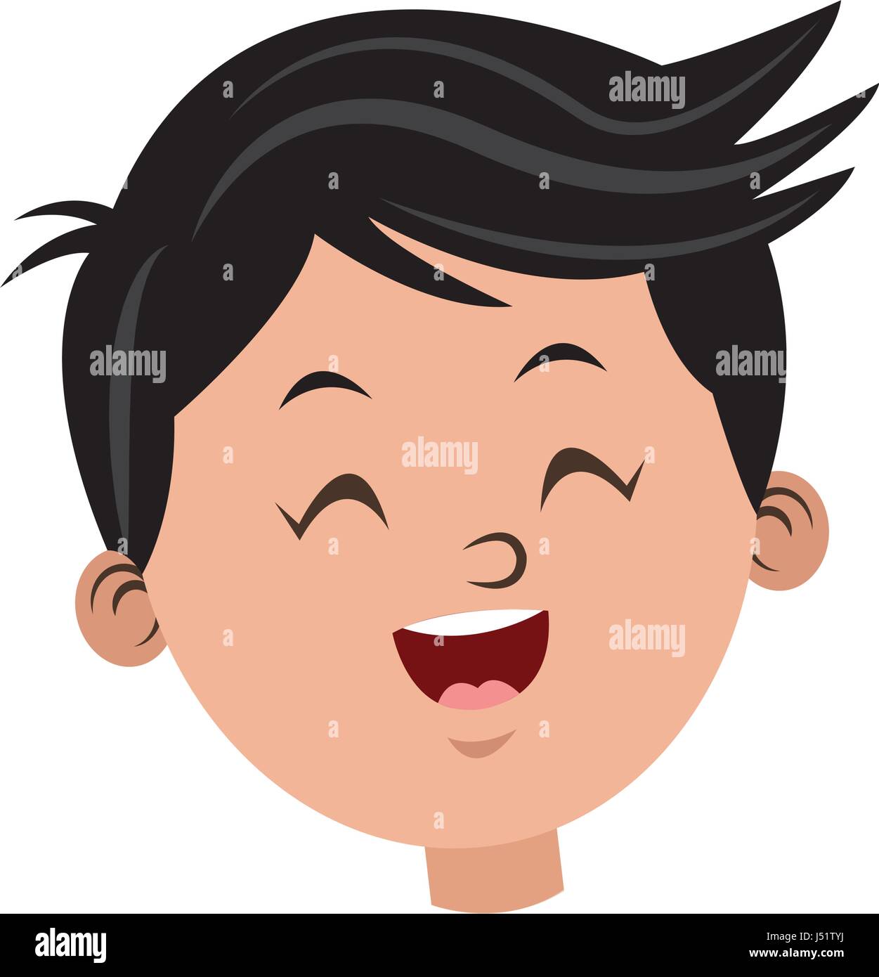 cartoon character face boy children Stock Vector Image & Art - Alamy
