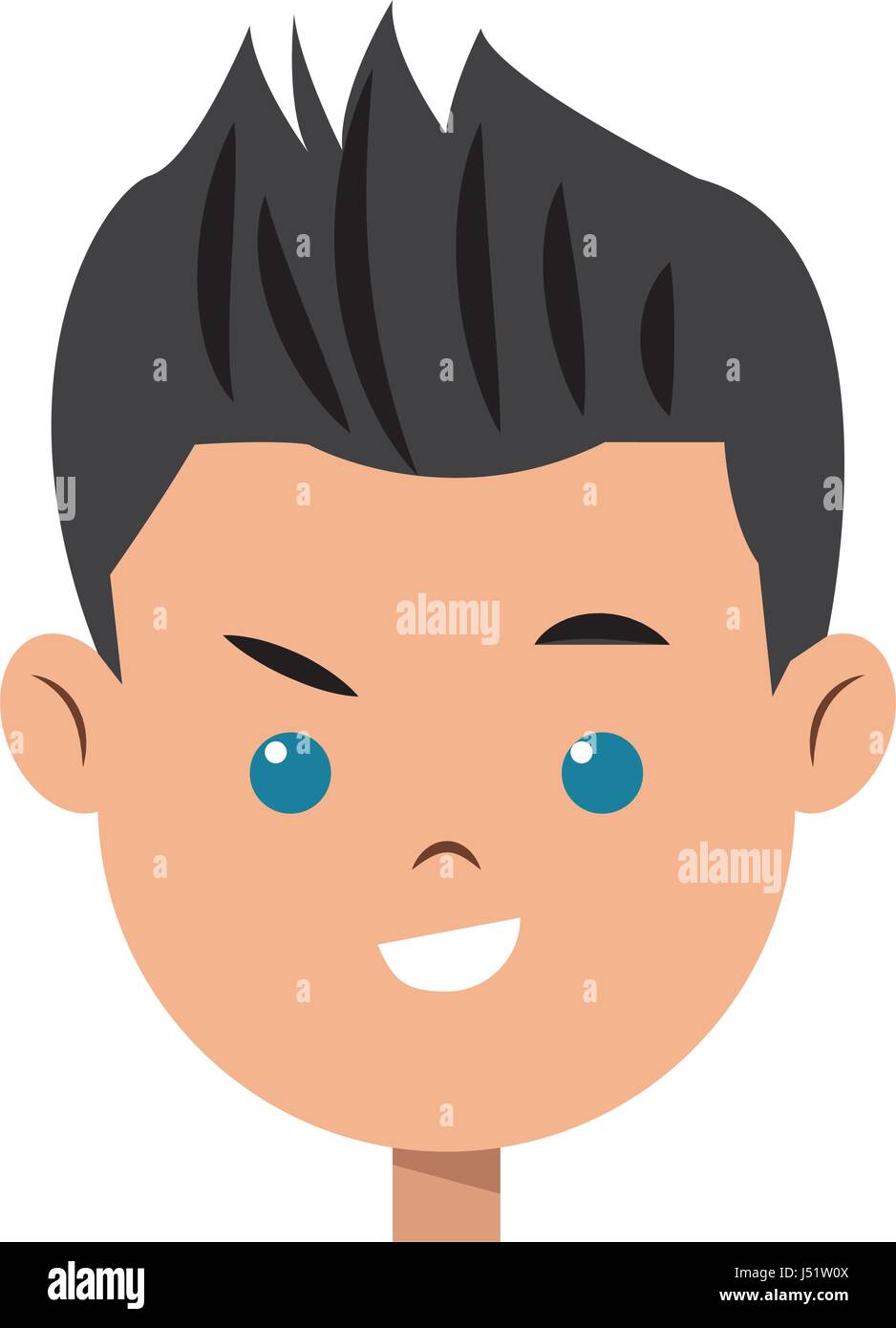 cartoon character face boy children Stock Vector Image & Art - Alamy