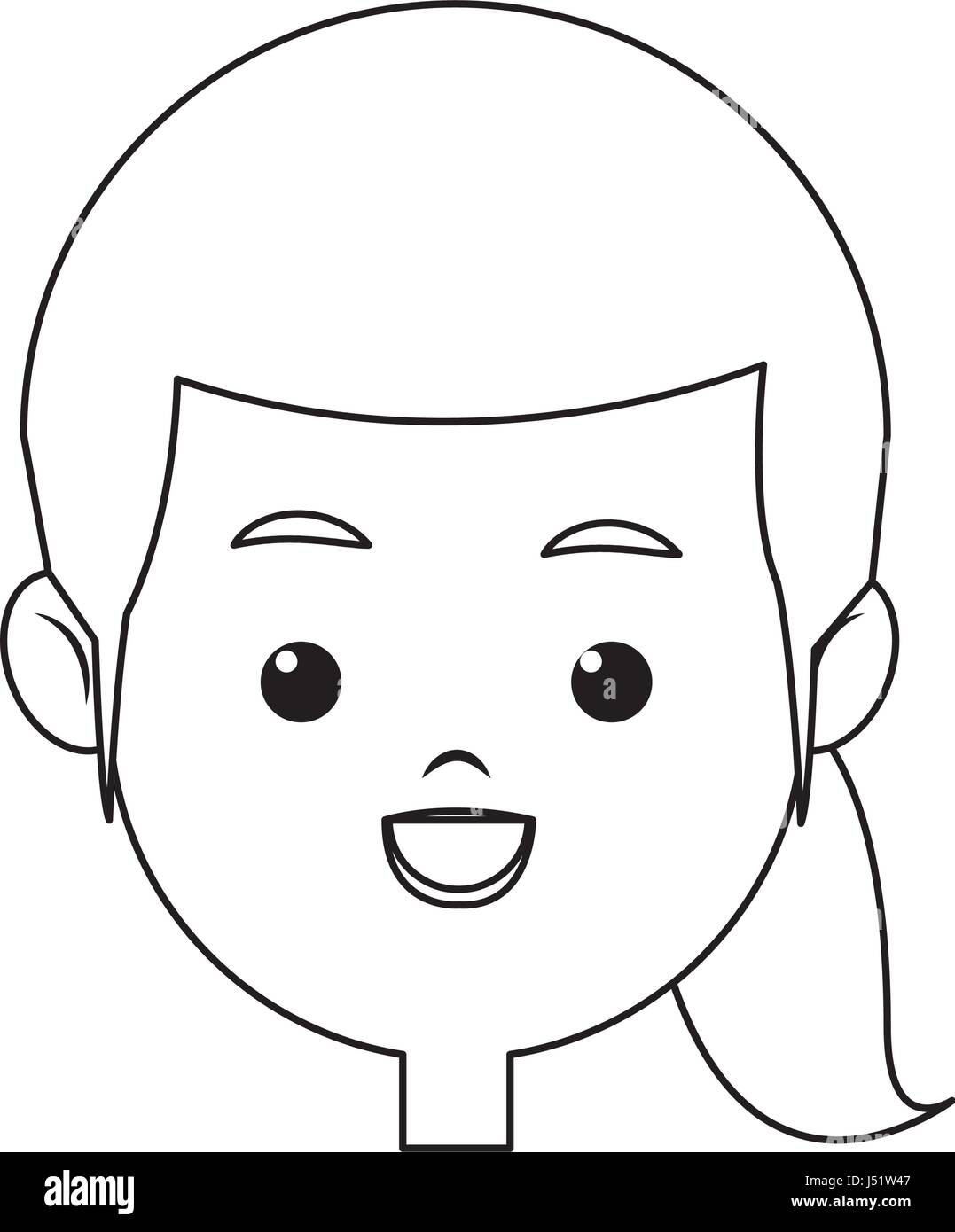 portrait pretty little girl happy outline Stock Vector Image & Art - Alamy portrait pretty little girl happy outline Stock Vector Image & Art - Alamy