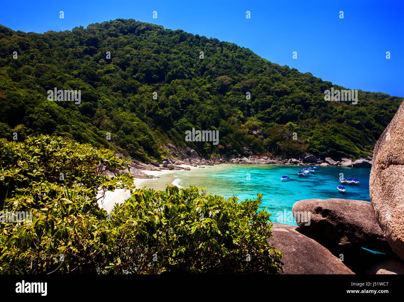 Bay of Ko Similan Island, Similan Islands, Andaman Sea, Thailand Stock ...