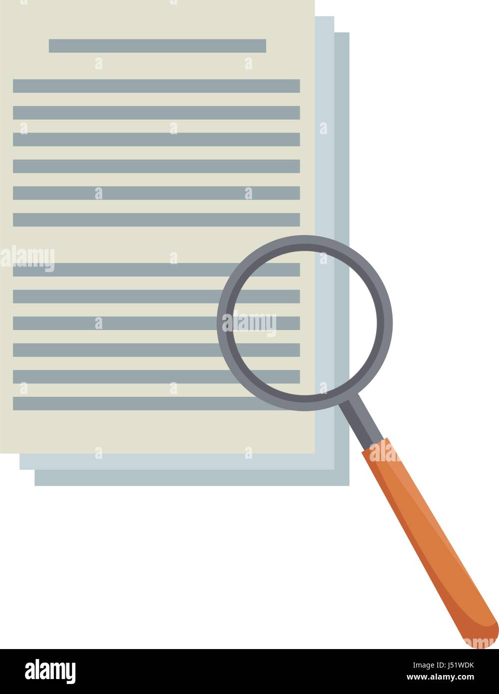 document paper magnifier system search Stock Vector Image & Art - Alamy