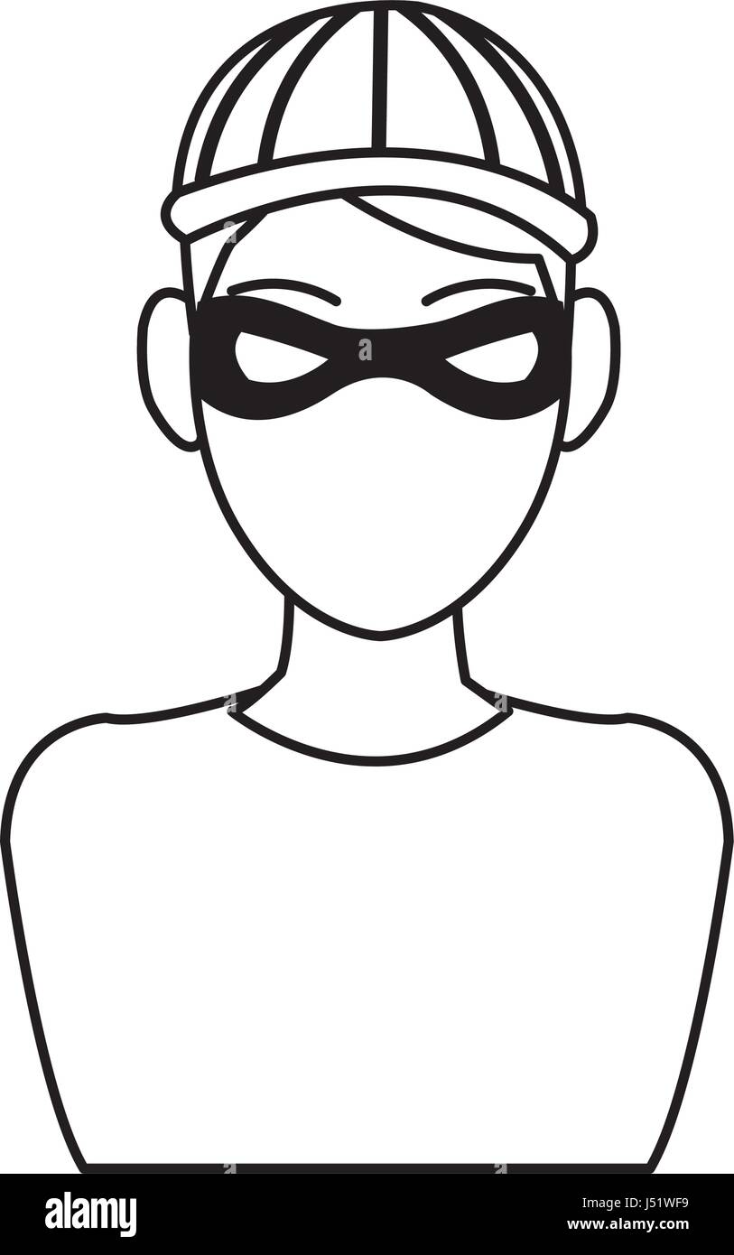 man hacker guy portrait thief technology Stock Vector Image & Art - Alamy