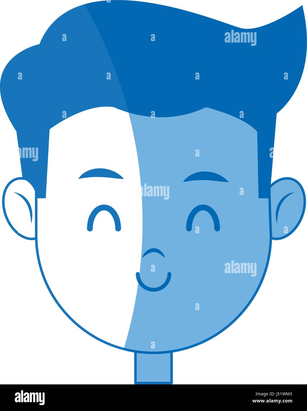 portrait face boy young smile cartoon Stock Vector Image & Art - Alamy