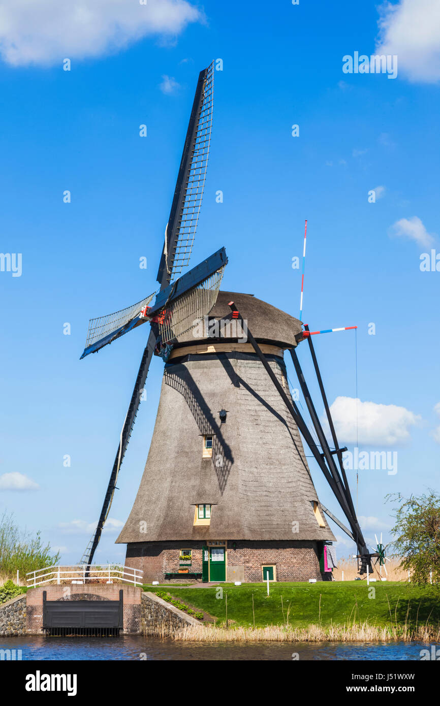 Europe, Netherlands, Alblasserdam, Kinderdijk, Windmills Stock Photo ...
