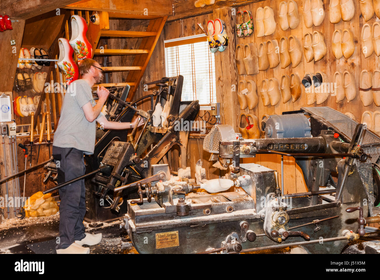 Europe, Netherlands, Zaandam, Zaanse Schans, Koojiman Clog Making ...