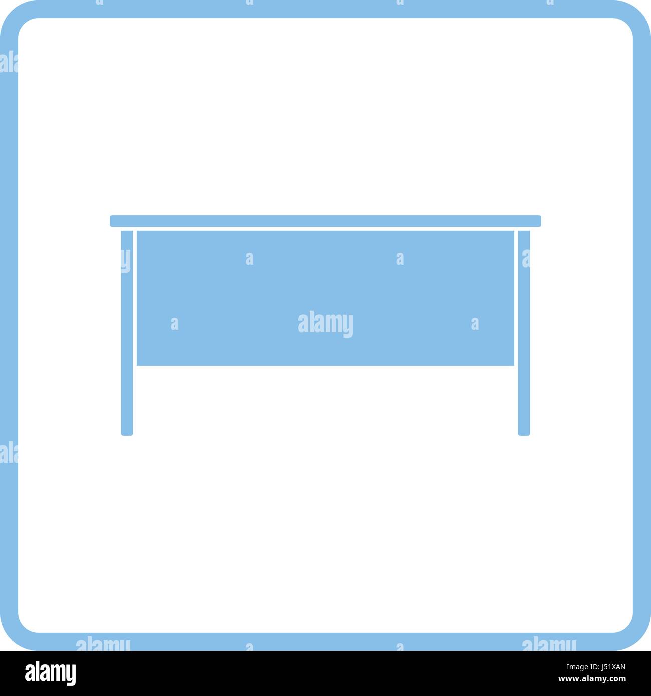 Office table icon. Blue frame design. Vector illustration Stock Vector ...