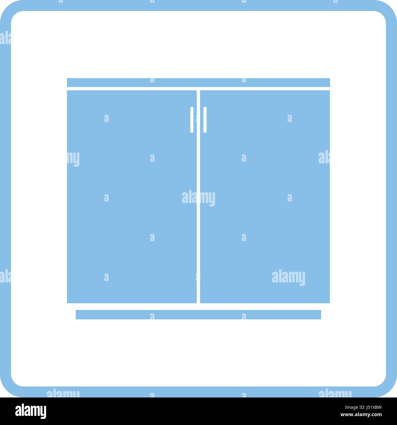 Office cabinet icon. Blue frame design. Vector illustration Stock ...